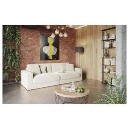 Big-Sofa RAUM.ID "Innovid" Sofas Gr. B/H/T: 264cm x 87cm x 108cm, Luxus-Microfaser ALTARA NUBUCK, beige (elfenbein) Modernes Modul-Polsterprogramm