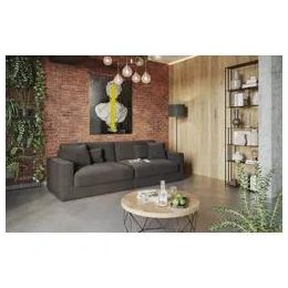 Big-Sofa RAUM.ID "Innovid" Sofas Gr. B/H/T: 264cm x 87cm x 108cm, Luxus-Microfaser Euphoria, grau (fango) Modernes Modul-Polsterprogramm