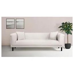 3-Sitzer Inosign "AGNIA B/T/H: 210/85/71 cm" Sofas Gr. B/H/T: 210cm x 71,5cm x 85cm, Material, beige (creme) incl. Zierkissen, auch in Cord und Bouclé