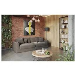 Big-Sofa RAUM.ID "Innovid" Sofas Gr. B/H/T: 264cm x 87cm x 108cm, Luxus-Microfaser Euphoria, braun (schlamm) Modernes Modul-Polsterprogramm