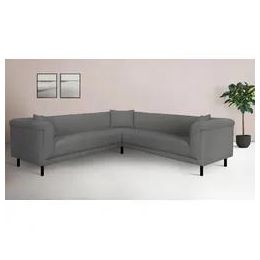 Ecksofa Inosign "AGNIA L-Form B/T/H: 244/244/71 cm" Sofas Gr. B/H/T: 244cm x 71,5cm x 244cm, Material, gleichschenklig, grau incl. Zierkissen, gleichschenklig, auch in Cord