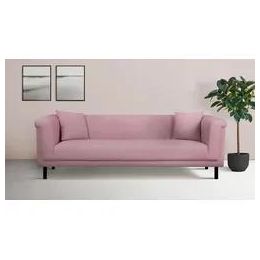 3-Sitzer Inosign "AGNIA B/T/H: 210/85/71 cm" Sofas Gr. B/H/T: 210cm x 71,5cm x 85cm, Struktur fein, rosa incl. Zierkissen, auch in Cord und Bouclé