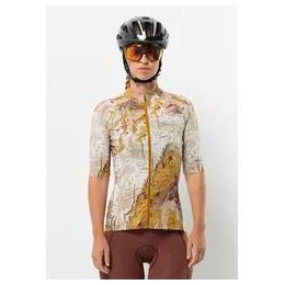 Fahrradjacke Jack Wolfskin "GRAVEX PRINTED FZ S/S W" Gr. XXL (48), bunt (strata-salted-caramel) Jacken