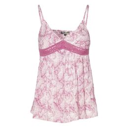 KOROSHI Top Damen Größe M fuchsia / weiß