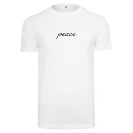 Mister Tee Shirt 'Peace Wording' Herren Gr&ouml;&szlig;e S schwarz / wei&szlig;