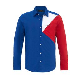 By Diess Collection Hemd Herren Größe XXXL blau / rot / weiß