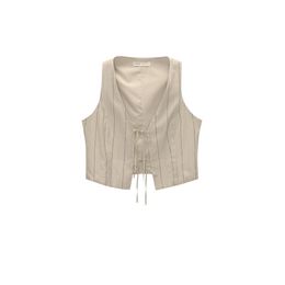 Pull&Bear Pull&Bear Weste Damen Gr&ouml;&szlig;e 36 beige / navy / hellblau