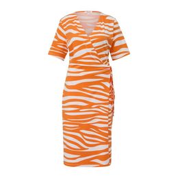 s.Oliver Kleid Damen Größe 32 orange / weiß Winterkleid