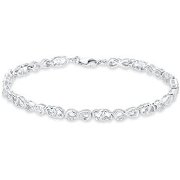 Amor Damen Silberarmband "Schmuck Geschenk Armkette Herz, Liebe, Infinity, Unendlichkeit", 21cm, Silber 925 (Sterlingsilber), silber, Silber 925