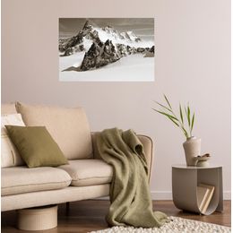 queence Wandsticker "The Mountain" Wandtattoos Selbstklebend, kinderleichte Anbringung Gr. B/H/T: 150 cm x 90 cm x 0,1 cm, Berge-Schnee, weiß