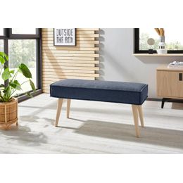 Eckbank, B:104cm H:50cm T:40cm, blau, exxpo - SOFA FASHION, 100% Polyester, Küche, Sitzbänke, "Lungo", Frei im Raum stellbar