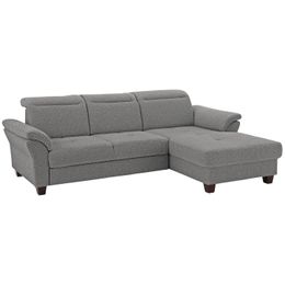 Ecksofa Home Affaire, B:255cm H:104cm T:185cm, grau, Struktur (100% Polyester);Luxus-Microfaser Lederoptik (100% Polyester);Luxus-Microfaser ALTARA