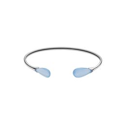 Armreif Skagen "SEA GLASS, SKJ1628040" Armbänder Gr. Edelstahl, blau (edelstahlfarben, blau, blau) Damen mit Glasstein