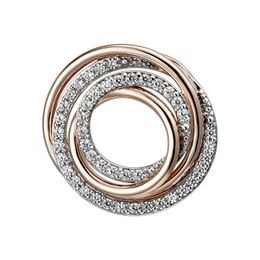 Jobo Damen Kettenanhänger "Anhänger mit 44 Zirkonia", Silber 925 (Sterlingsilber), rosa, Silber 925 (Sterlingsilber), Schmuckanhänger, 925 Silber