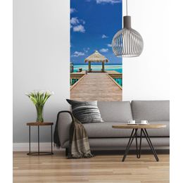 Komar Fototapete "Vlies - Beach Resort Größe 100 x 280 cm" Tapeten Gr. Rollen: 1 St., bunt