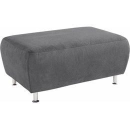 Hocker Places of Style, B:101cm H:45cm T:68cm, grau, Struktur (100% Polyester);Flachgewebe (90% Polyester, 10% Polyamid);Luxus-Microfaser (100%