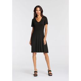 Jerseykleid Laura Scott Gr. 38, N-Gr, schwarz Damen Kleider Freizeitkleider mit eleganten Spitzen-Details - NEUE KOLLEKTION