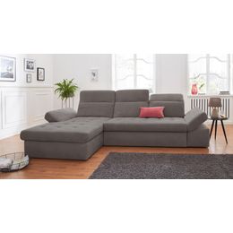 Sit & More Ecksofa SIT & MORE, B:302cm H:77cm T:189cm, grau, Struktur (100% Polyester);Struktur fein (95% Polyester, 5% Polyamid), Wohnzimmer, Sofas, "Stardust
