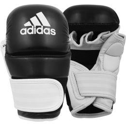 MMA-Handschuhe adidas Performance "Training Grappling Cloves" Gr. S, schwarz (schwarz, weiß), Boxhandschuhe, S, Rindsleder