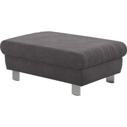 Hocker COTTA "Komaris" Gr. B/H/T: 100 cm x 45 cm x 65 cm, Cord, grau (anthracite) Modern, Bodenfreiheit 12,5 cm