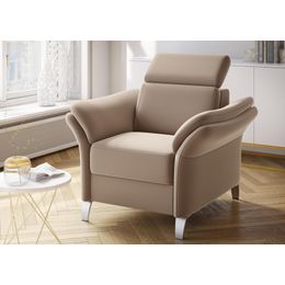 Sit & More Sessel SIT & MORE, B:101cm H:84cm T:88cm, braun, Wohnzimmer, Sessel, "Vincenzo", inklusive Kopfteilverstellung