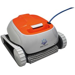 Poolroboter KWAD "Xeox Poseidon" Poolbodensauger grau (grau, orange) Poolsauger Vollautomatischer Wand- und Bodensauger