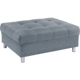 Hocker MR. COUCH "Tobi" Gr. B/H/T: 105 cm x 40 cm x 70 cm, Struktur, Mit Kaltschaum-Hocker, grau (hellgrau) Polsterhocker Hocker wahlweise mit Kaltschaum (140kg BelastungSitz)