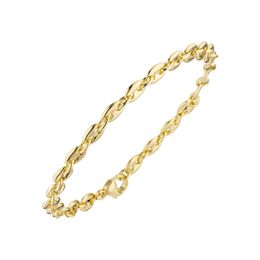 Jobo Damen Goldarmband "Kaffeebohne", 21cm, Gelbgold 585, gelb, Gelbgold 585, Armb&auml;nder, 585 Gold 21 cm