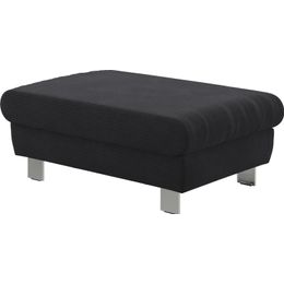 Hocker COTTA "Komaris" Gr. B/H/T: 100 cm x 45 cm x 65 cm, Cord, schwarz (charcoal) Modern, Bodenfreiheit 12,5 cm