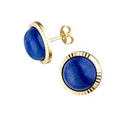 Paar Ohrstecker Jobo "Ohrringe mit Lapislazuli" Ohrringe Gr. Gelbgold 333, goldfarben (gelbgold 333) Damen 333 Gold