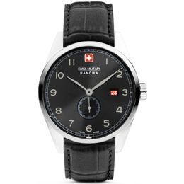 Quarzuhr SWISS MILITARY HANOWA "LYNX, SMWGB0000703" Armbanduhren schwarz Herren Armbanduhr, Herrenuhr, Schweizer Uhr, Swiss Made, Datum, Saphirglas