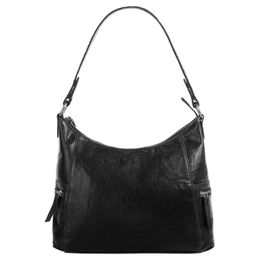 SPIKES & SPARROW Damen Shopper, SPIKES & SPARROW, schwarz, Leder, used, Taschen, echt Leder