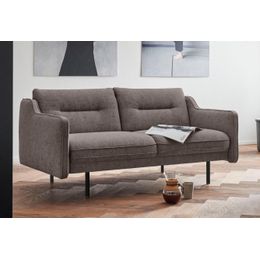 2-Sitzer Andas, B:169cm H:81cm T:92cm, braun, Struktur weich (100% Polyester);Luxus-Microfaser Lederoptik (100% Polyester);100% NaturLEDER, Sofas,
