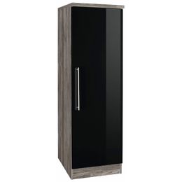 Seitenschrank KOCHSTATION, B:50cm H:165cm T:60cm, schwarz, Küche, Schränke, "KS-Samos", 50 cm breit