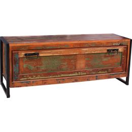 Schuhkommode Sit "Bali" Sideboards Gr. B/H/T: 130 cm x 50 cm x 40 cm, bunt aus recyceltem Holz, Shabby Chic, Vintage