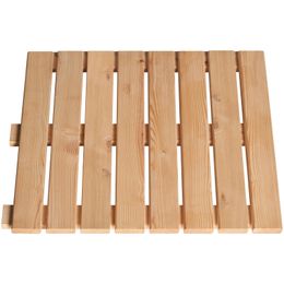 Bm Massivholz Holzfliesen Hartbodenbeläge Lärche, 50x50 cm, 10 m² Gr. 40 St., beige (natur)