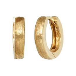 Jobo Damen Paar Creolen, 12,3mm, Silber 925 (Sterlingsilber), gold, Silber 925 (Sterlingsilber), Ohrringe, 925 Silber vergoldet