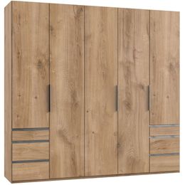 Kleiderschrank wimex "Level by fresh to go" Schränke Gr. B/H/T: 250 cm x 236 cm x 58 cm, 5 St., braun (plankeneichefarben) mit Schubladen