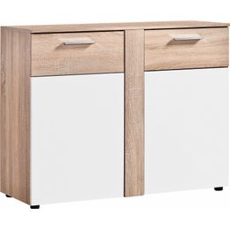 Kommode Procontour "Trenti" Sideboards Gr. B/H/T: 100 cm x 81 cm x 40 cm, weiß (eichefarben, weiß) Breite 100 cm