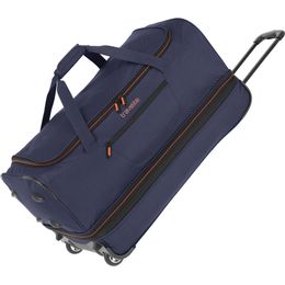 Reisetasche Travelite "Basics, 70 cm" Gr. B/H/T: 70 cm x 46 cm x 37 cm, bunt (marine, orange) Taschen Reisetaschen Duffle Bag Sporttasche mit Trolleyfunktion und Volumenerweiterung