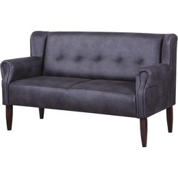 Küchensofa Home Affaire, B:174cm H:99cm T:73cm, grau, Microfaser in Antiklederoptik (100% Polyester), Sofas, "Moro", in verschiedenen Stoffe und