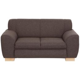 Sofa Home Affaire, B:159cm H:78cm T:84cm, braun, Struktur fein (100% Polyester);100% Polyester/ 85% Polyester+15% Polyacryl Melrose/Struktur,
