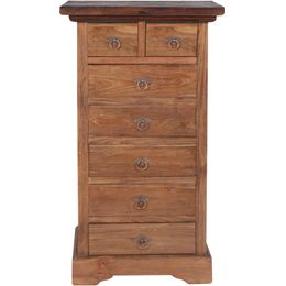 Kommode Sit, B:53cm H:100cm T:36cm, braun, Recyceltes Altholz, Sideboards, "Seadrift", recyceltes Teak-Altholz, Breite 53 cm, Shabby Chic, Vintage