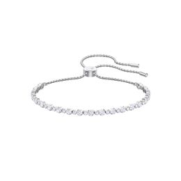 Armband Swarovski "Subtle, weiss, rhodiniert, 5465384" Armbänder Gr. Metall, silberfarben (metallfarben, kristallweiß, kristallweiß) Damen Armbänder Silber mit Swarovski Kristall