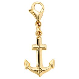 Charm Anker Jobo "Anker" Charms goldfarben (gelbgold 333) Damen 333 Gold