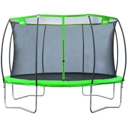 Gartentrampolin BEST Sporting "57122 Superstar 2.0" Trampoline Gr. B: 366 cm, grün (schwarz, grün) Kinder mit Netz