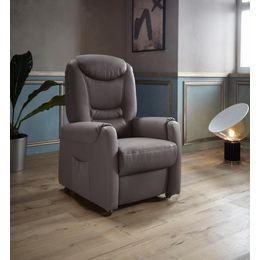 Sit & More TV-Sessel SIT & MORE, B:76cm H:113cm T:78cm, braun, Luxus-Kunstleder;NaturLEDER (echtes Rindsleder);Luxus-Microfaser (100% Polyester), Sessel,