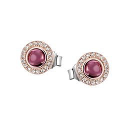 Firetti Damen Paar Ohrstecker "Schmuck Geschenk Silber 925 Ohrschmuck Edelstein Turmalin", 7,9mm, Silber 925 (Sterlingsilber), rosa, Silber 925