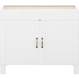 Spülenschrank Home Affaire "Alby" Schränke Gr. B/H/T: 100 cm x 83 cm x 60 cm, 2 St., weiß Spülenschränke Breite 100 cm, 2 Fächer