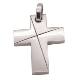 Firetti Damen Kreuzanhänger "Schmuck Geschenk Halsschmuck Anhänger für Halskette Kreuz", Edelstahl, 5,95 g, silber, Edelstahl, Schmuckanhänger, Made